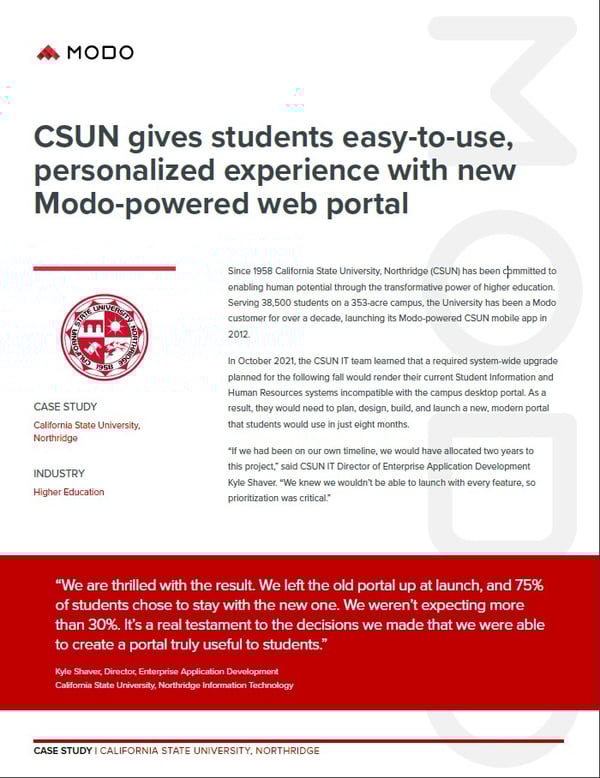 Modo Labs - CSUN Case Study