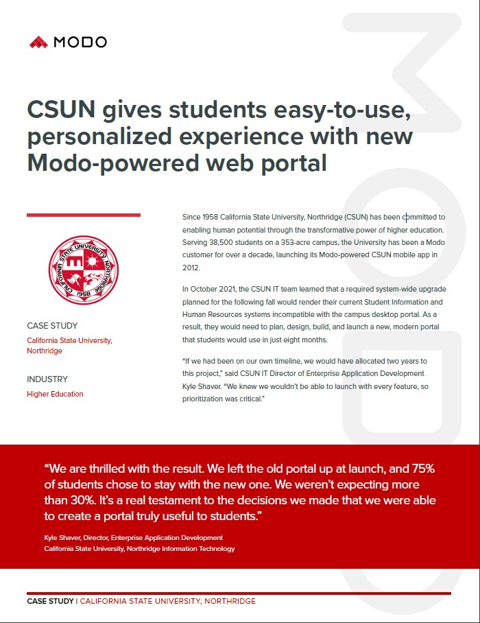 Modo Labs - CSUN Case Study