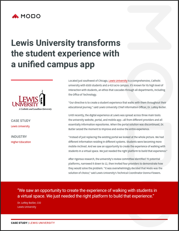 Modo Labs - Lewis University Case Study